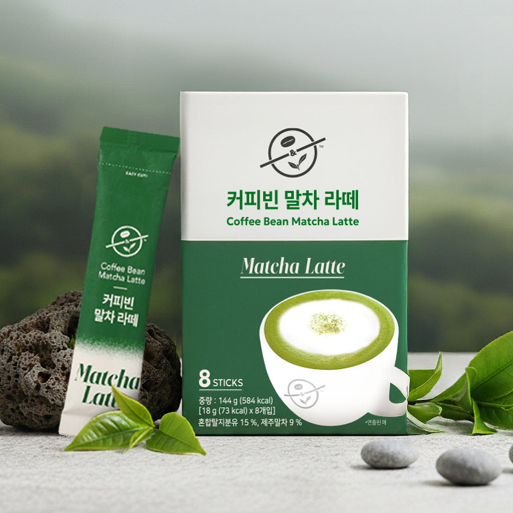 Coffee Bean Matcha Latte Sticks, 8 Single-Serve Packets – Made with Je ...